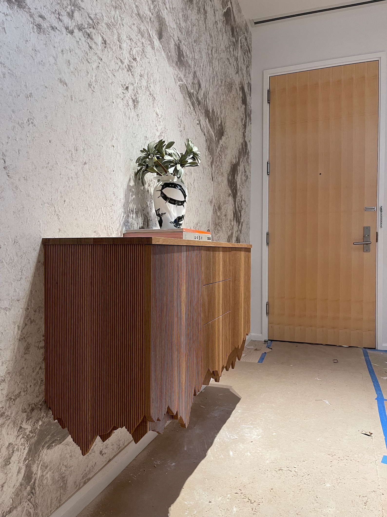 Slatted Floating Console for Modern Living Rooms and Entryways - Etsy