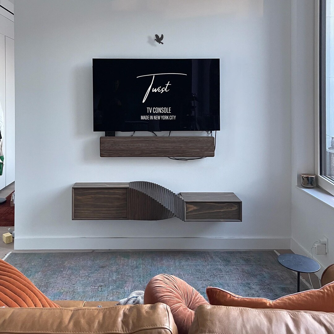 The Twist - Floating TV Console. Made in New York City. - Etsy