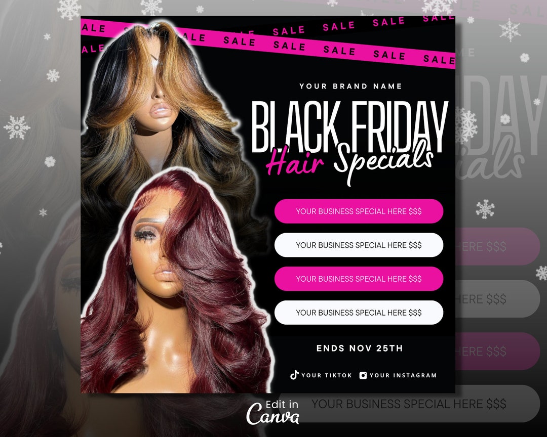 Pink Friday Flyer, Pink Friday Template, Black Friday Specials, Flash ...
