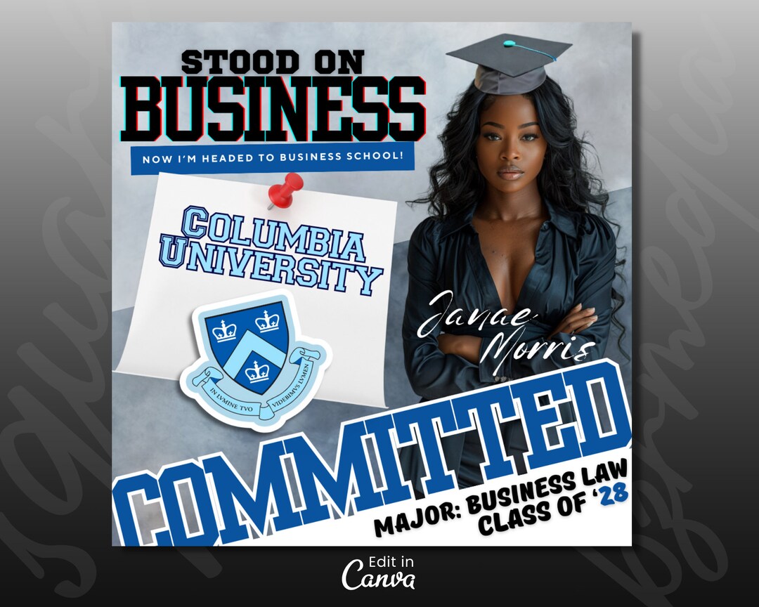 College Decision Day Flyer, Graduation, Senior 2024, Social Media ...