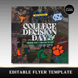 Animated College Decision Day Flyer, Graduation, Senior 2024, Social ...