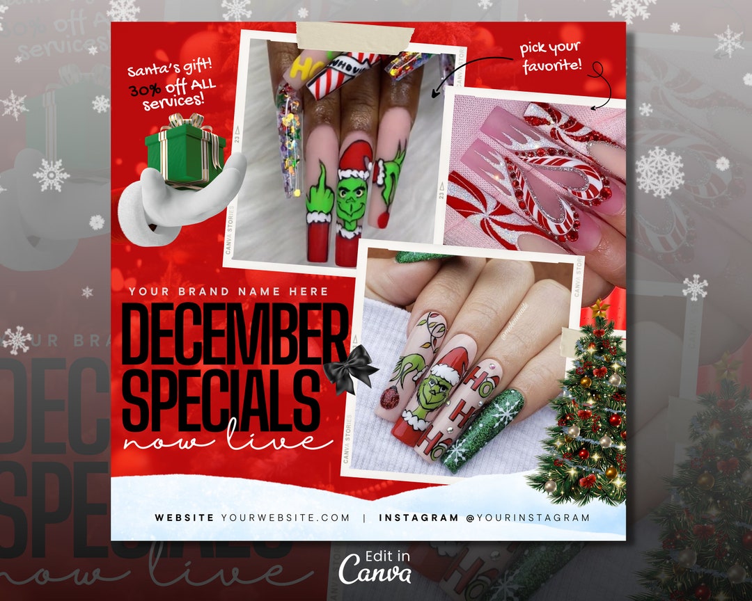 December Booking Flyer December Books Open Sleek Red - Etsy