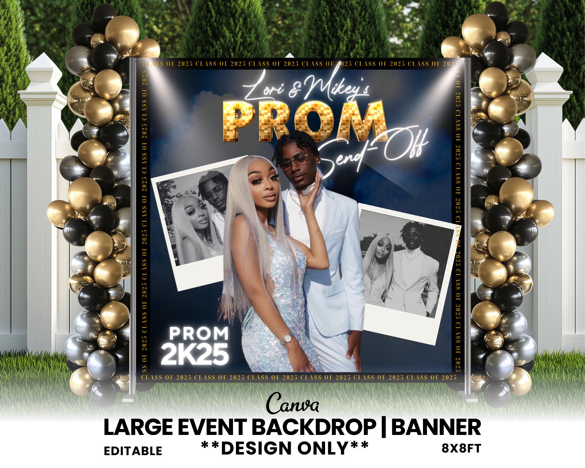 Prom Send off Banner, Grad Party Decor, Prom Party Backdrop, Graduation ...