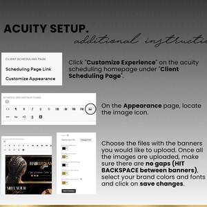 DIY Acuity Booking Site Template, Acuity Scheduling Template, Booking Site Template, Acuity ...