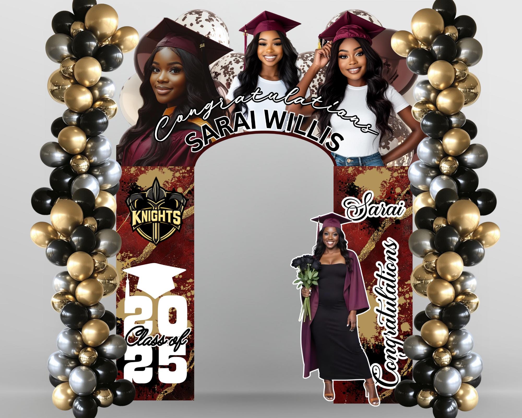 Graduation Entrance Arch Design Canva Template, Graduation Canva Arch ...