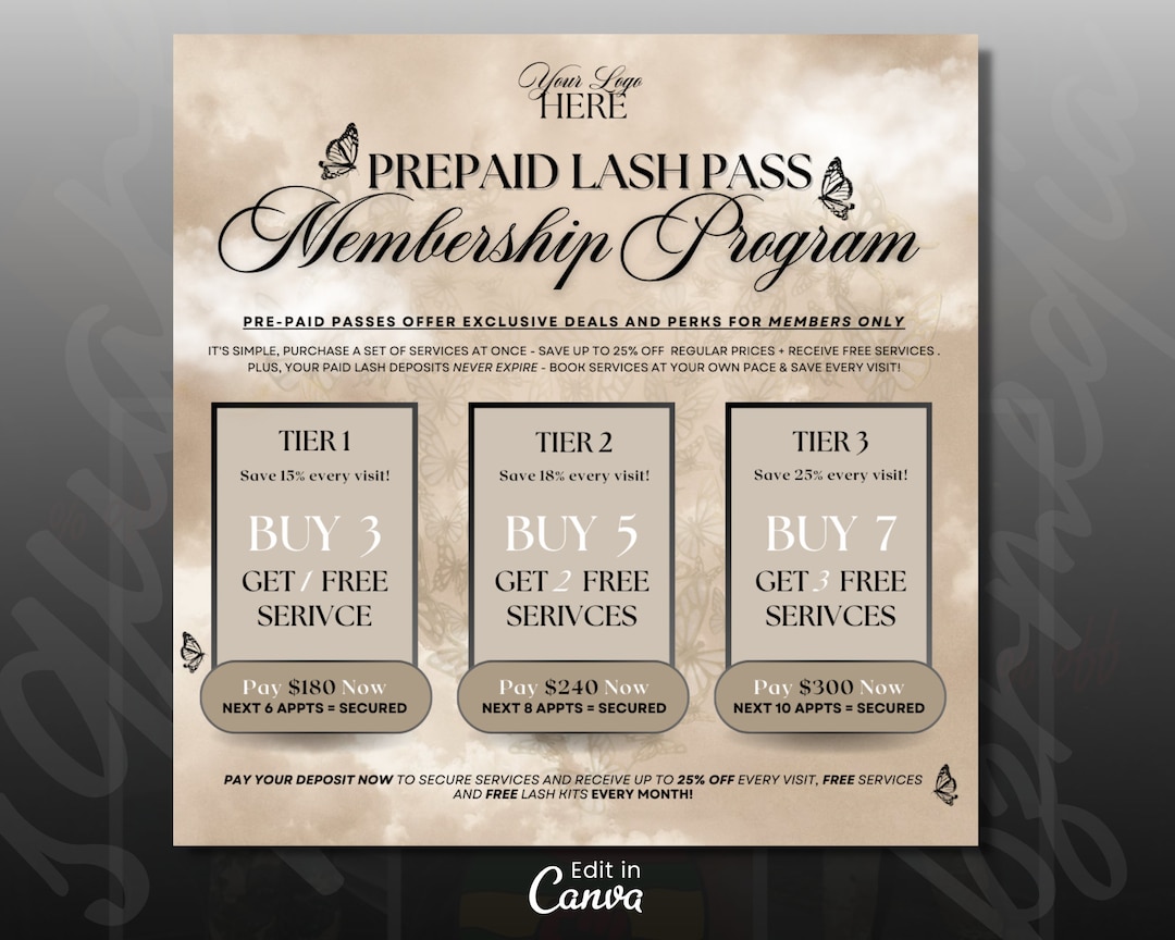 Beauty Membership Flyer, Appointments Available Flyer, Loyalty Flyer ...