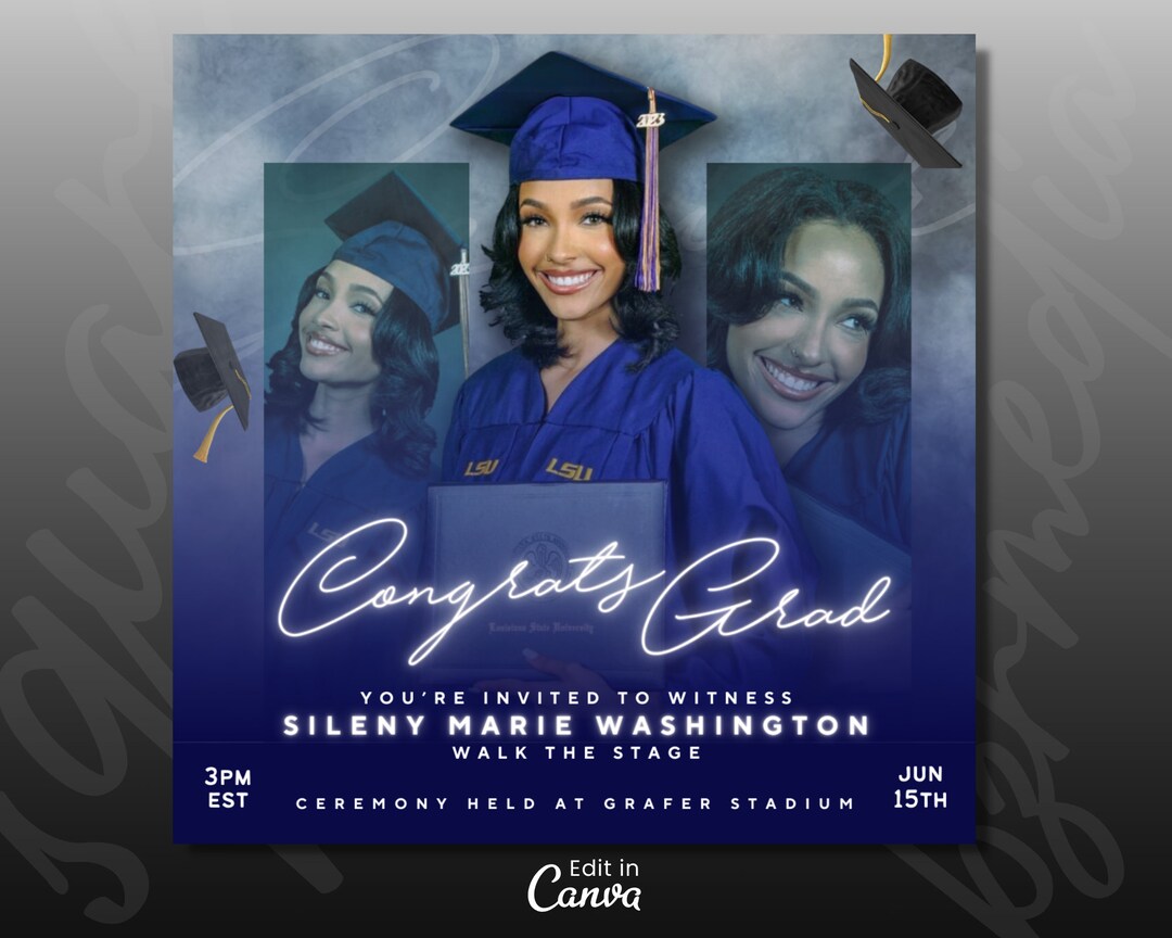 Graduate Flyer, Graduation Party, Graduation Invitation, Congrats to ...
