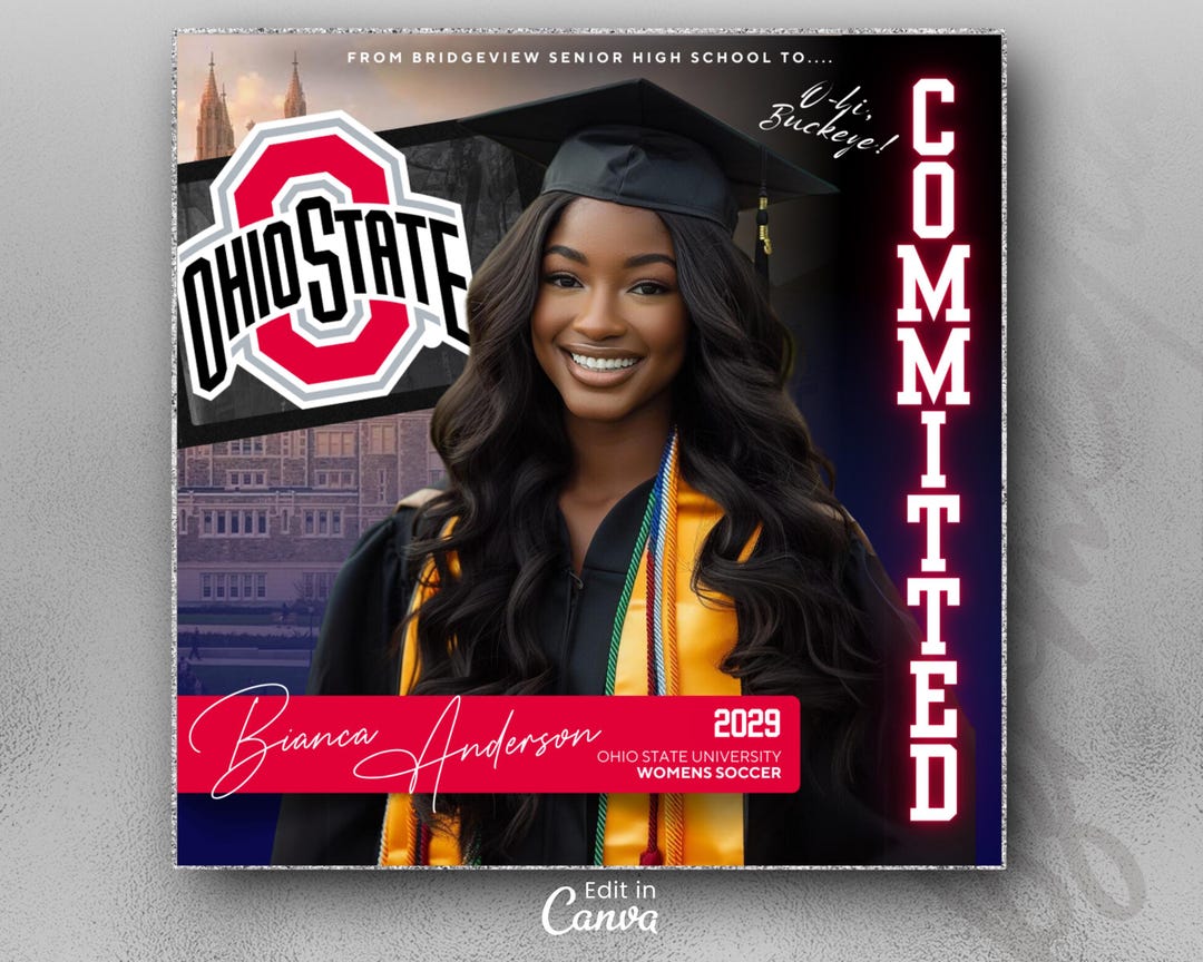 Senior 2026 College Decision Day Flyer, University Commitment (canva ...