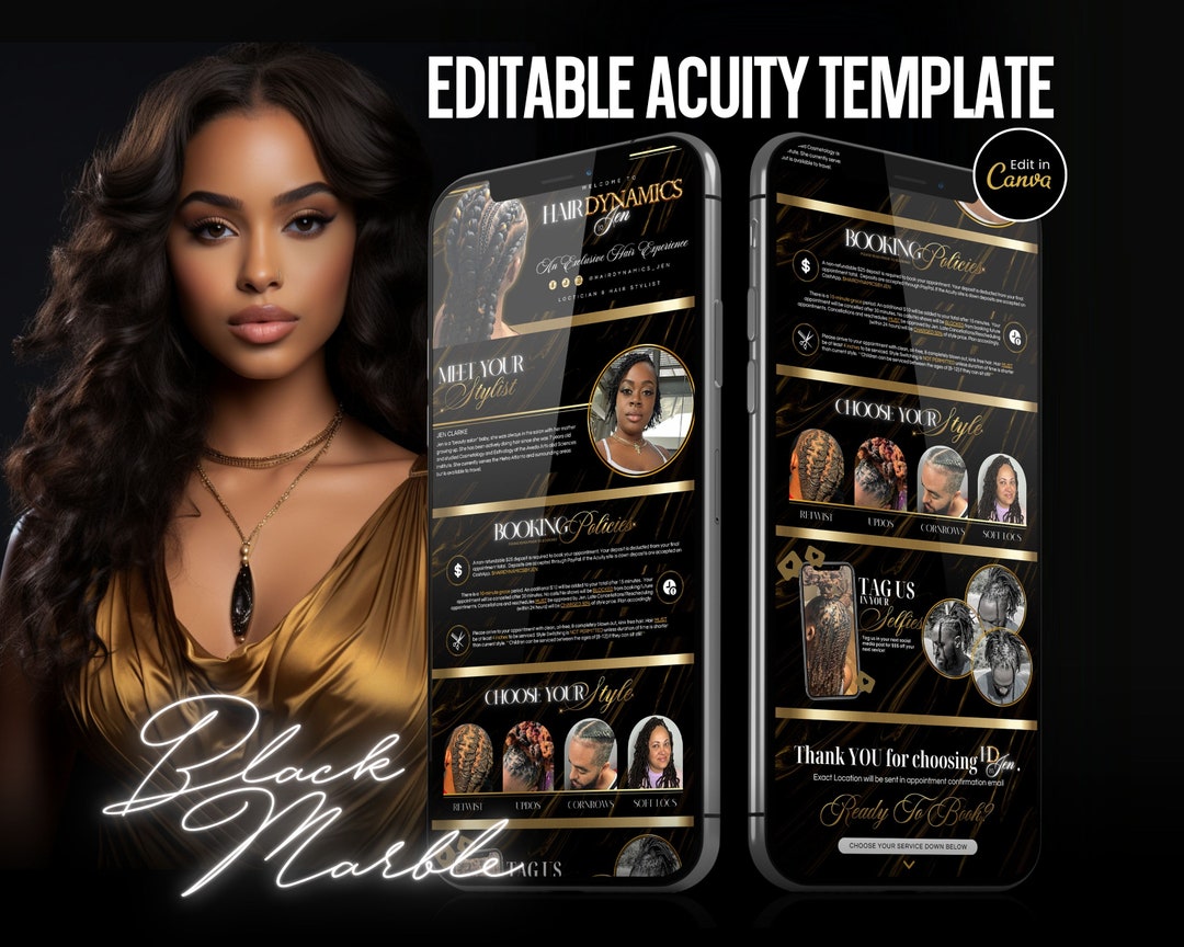 DIY Acuity Booking Site Template, Acuity Scheduling Template, Booking ...