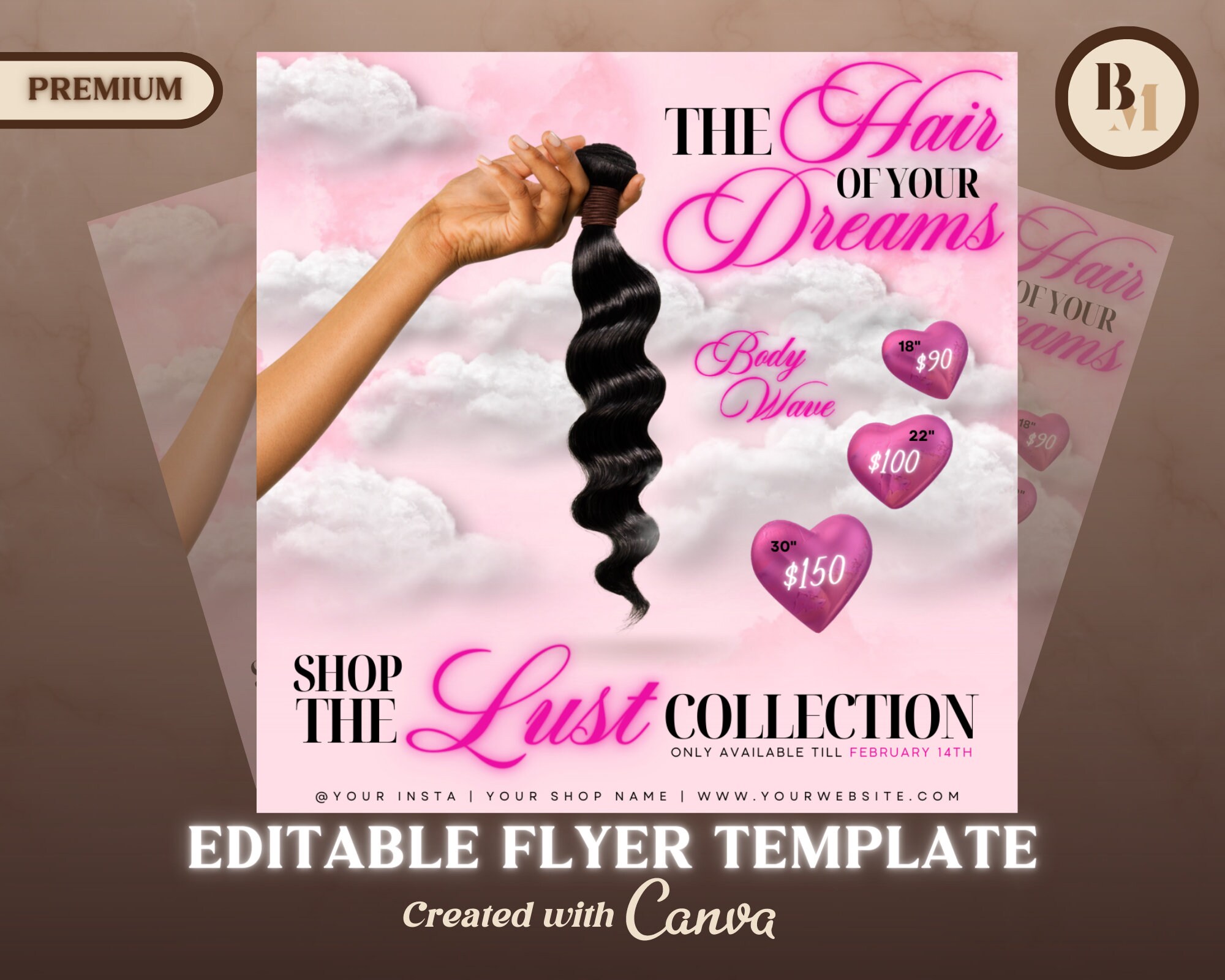 Luxury Hair Pricing Bundles Special Flyer Hair Sale Bundle - Etsy