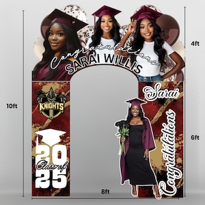 Graduation Entrance Arch Design Canva Template, Graduation Canva Arch ...