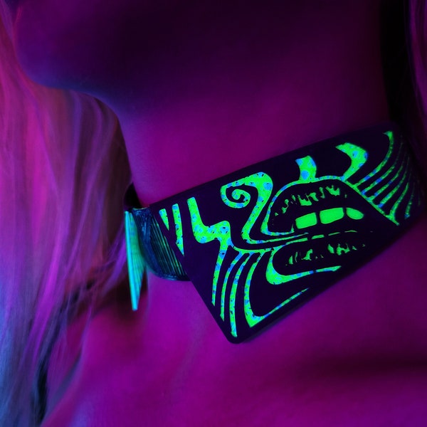 Rave Uv Collar - Etsy Australia