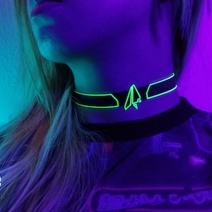 RBF UV Choker Tracer psychedelic Choker, Necklace, Festival Accessories ...