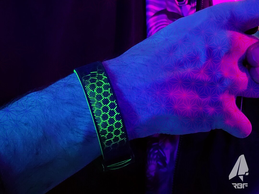 Psyubtle-t Rubber Wristband (UV Reactive, Bracelet, Artwear, Rave ...