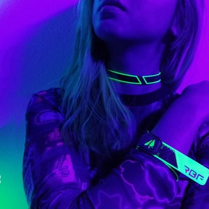 RBF UV Choker Tracer psychedelic Choker, Necklace, Festival Accessories ...
