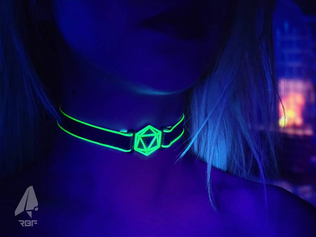 D20 Tracer Choker by RBF Dnd Dice, Fluorescent, Psychedelic, Rave ...