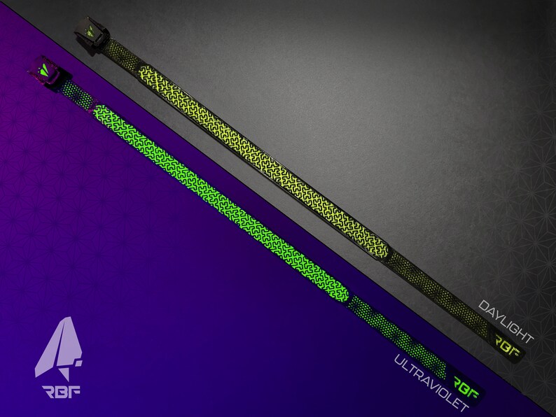 Brainz UV Choker - Rubber Ravewear (necklace, Artwear, Reactive, Rave ...
