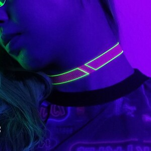 RBF UV Choker Tracer psychedelic Choker, Necklace, Festival Accessories ...