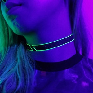 RBF UV Choker Tracer psychedelic Choker, Necklace, Festival Accessories ...