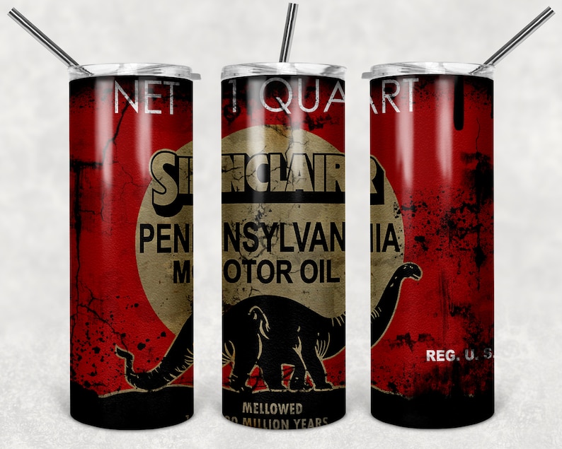 Sinclair Oil Grunge Tumbler Wrap PNG JPG JPEG - Etsy