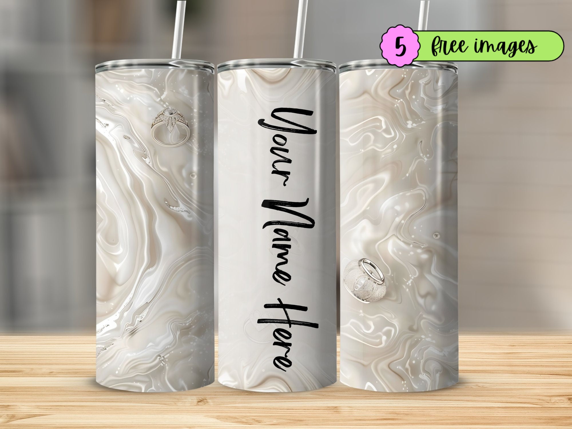 Abstract Marble Tumbler Design, Neutral Tones Digital Tumbler Wrap ...
