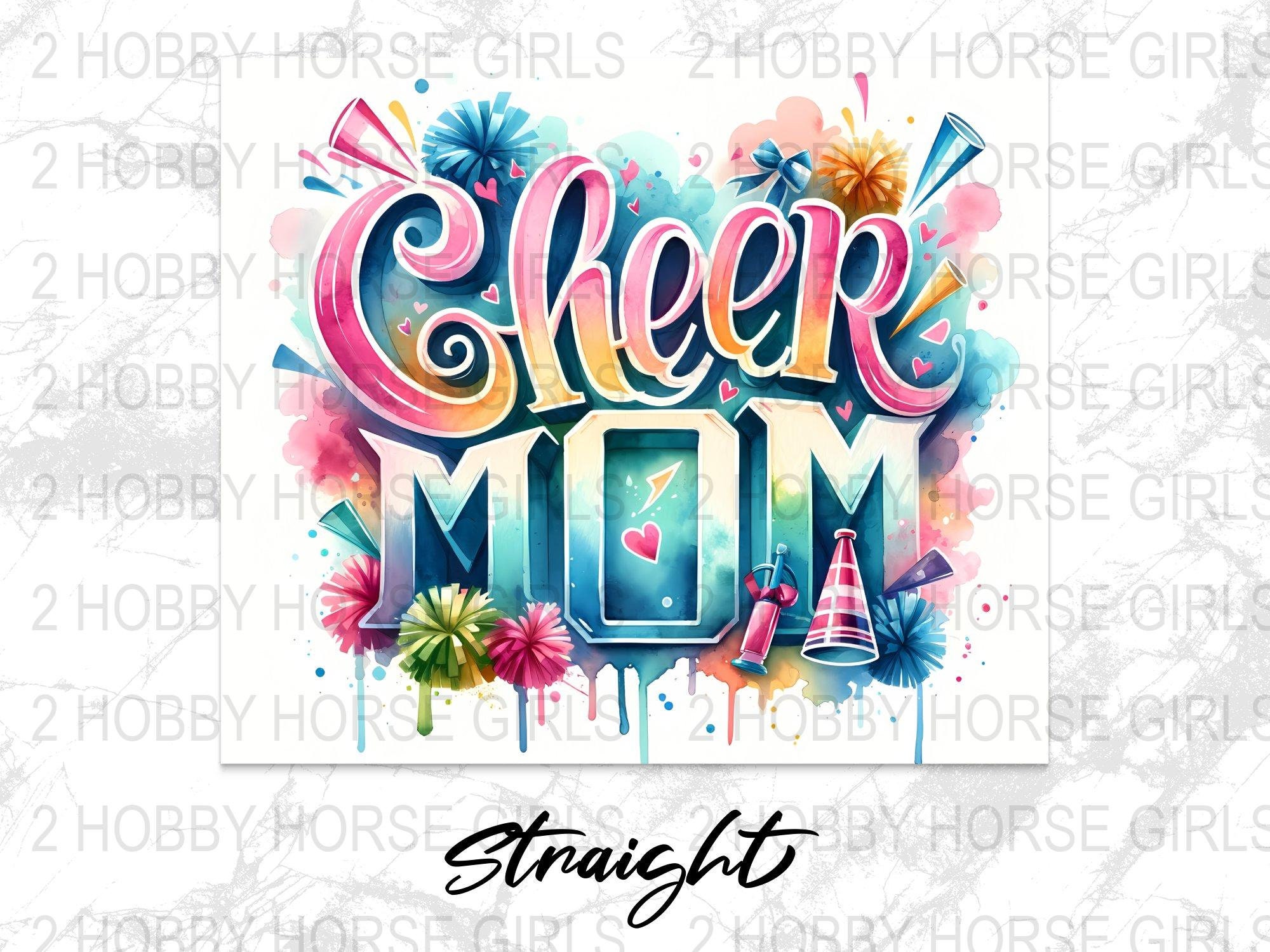Cheer Mom Tumbler Wrap, Colorful Digital Download, Sublimation ...