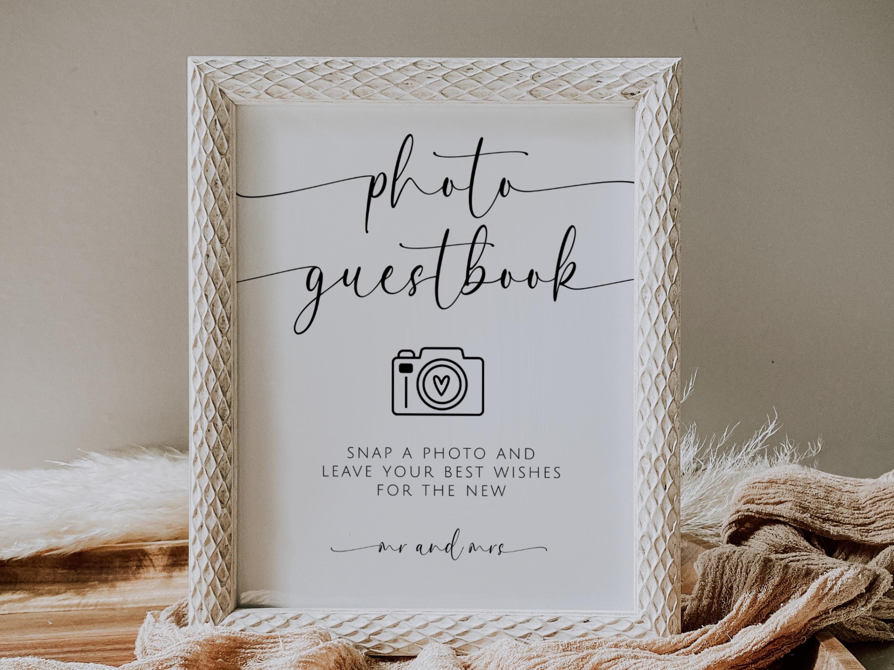 Photo Guestbook Printable Photo Guestbook Sign Template Modern ...