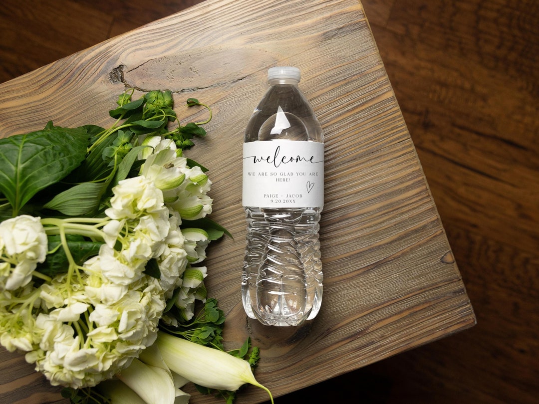 Editable Water Bottle Label Template - Printable Water Bottle Label ...