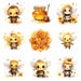 Bumblebees Clipart Bundle, Cute Bees Clipart Bundle, Cute Bees Png ...