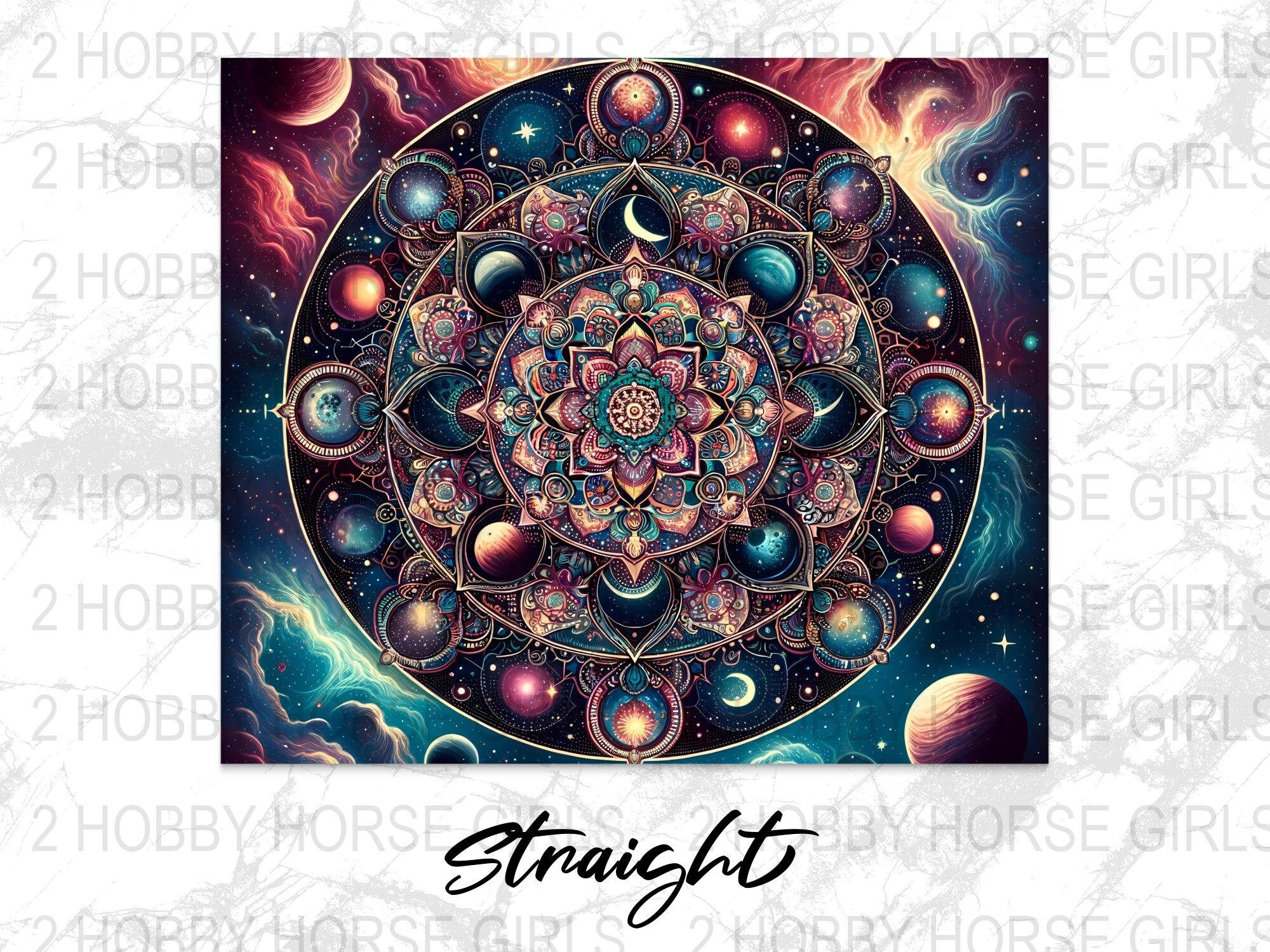 Space Mandala Tumbler Design, Cosmic Mandala Art, Digital Galaxy ...