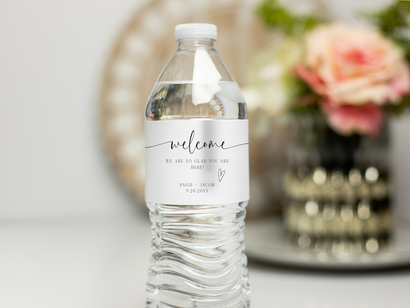 Editable Water Bottle Label Template - Printable Water Bottle Label ...