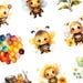 Bumblebees Clipart Bundle, Cute Bees Clipart Bundle, Cute Bees Png ...