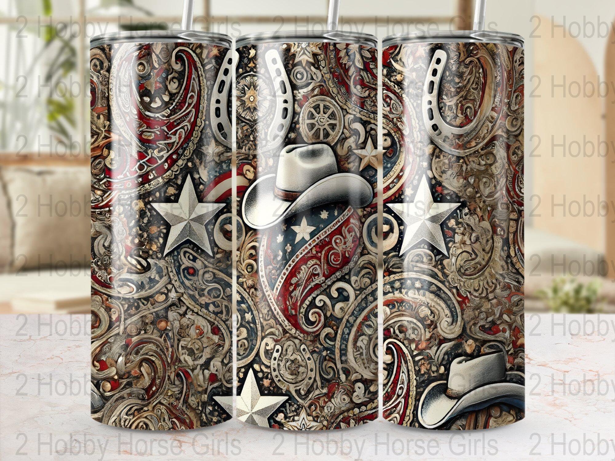 Western Cowboy Paisley Seamless Digital File, Country Bandana Tumbler ...