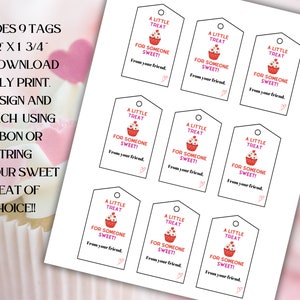 Valentines Day Printable Gift Tag | Sweet Treat Tag | Valentines Day ...