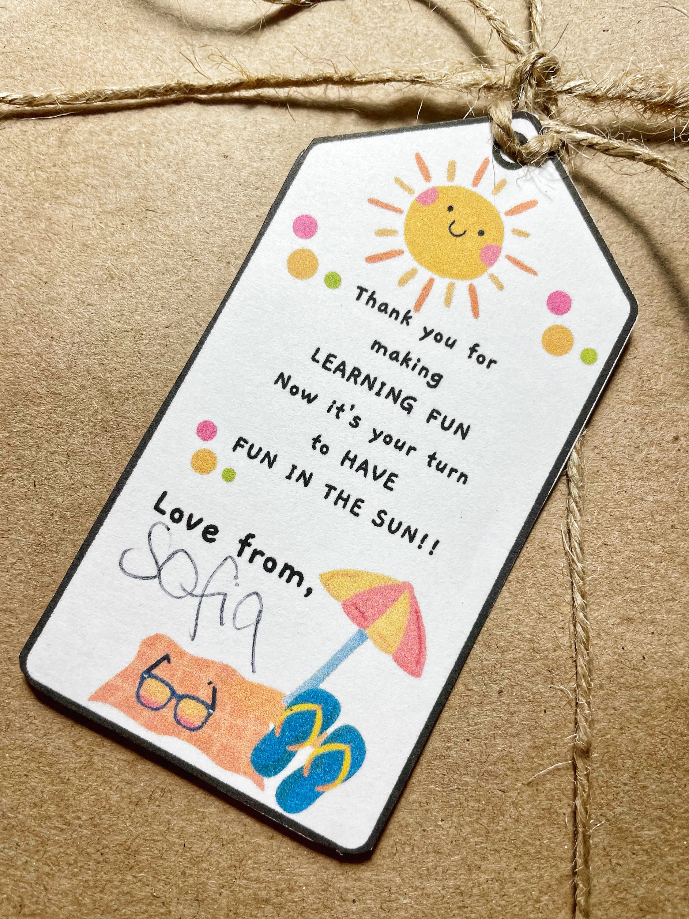 Teacher End of the Year Gift Tags | Summer Teacher Appreciation Gift ...
