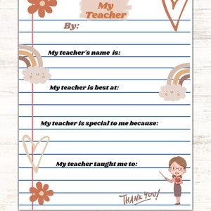 Teacher Appreciation Printable | Teacher Appreciation Gift | All About ...