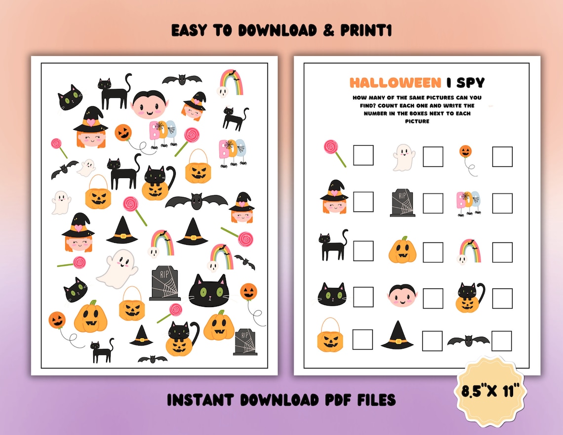 Halloween Activities | Halloween I Spy | Activities for Kids ...