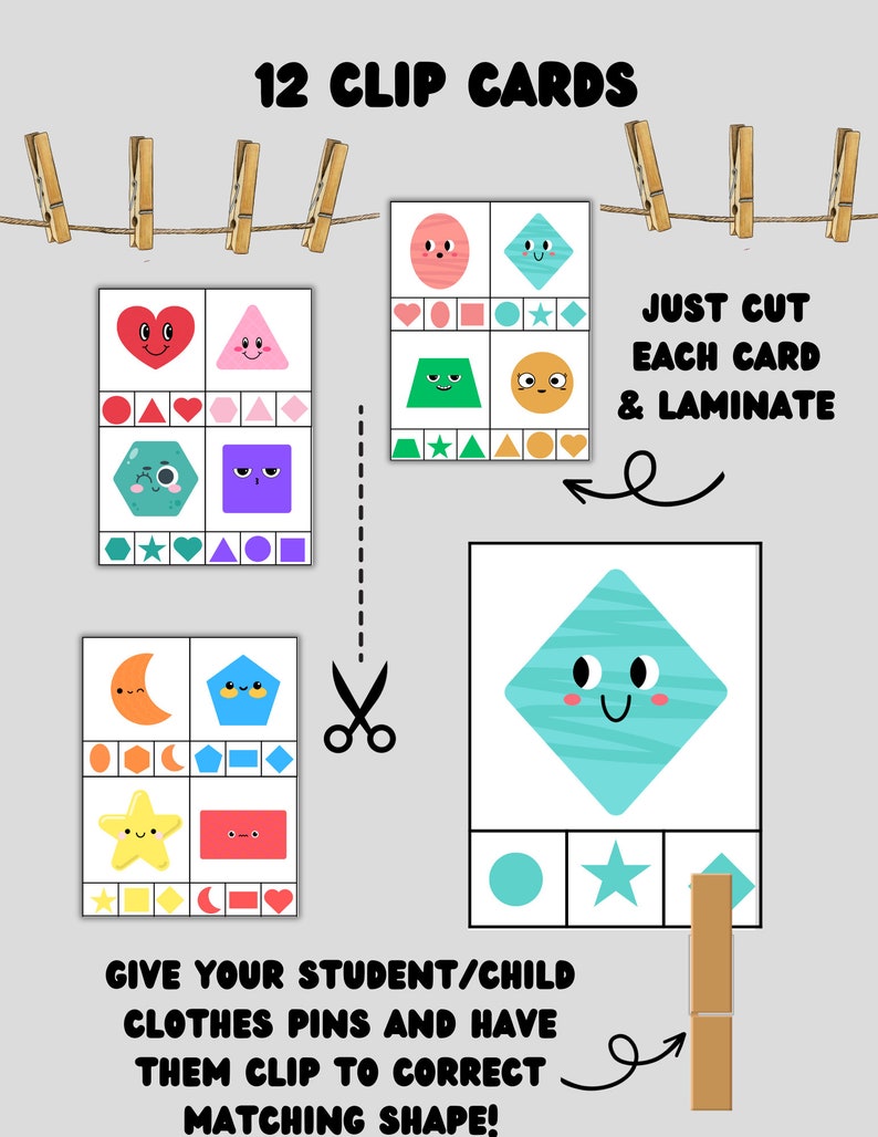 Shape Matching | Preschool Learning Shapes | Shape Tracing ...