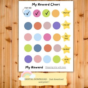 Reward Chart Printable | Reward Chart for Kids| Potty Chart | Toilet ...