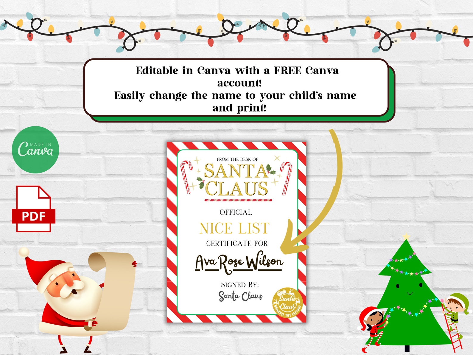 Letter From Santa | Editable Letter From Santa | Letter From Santa ...