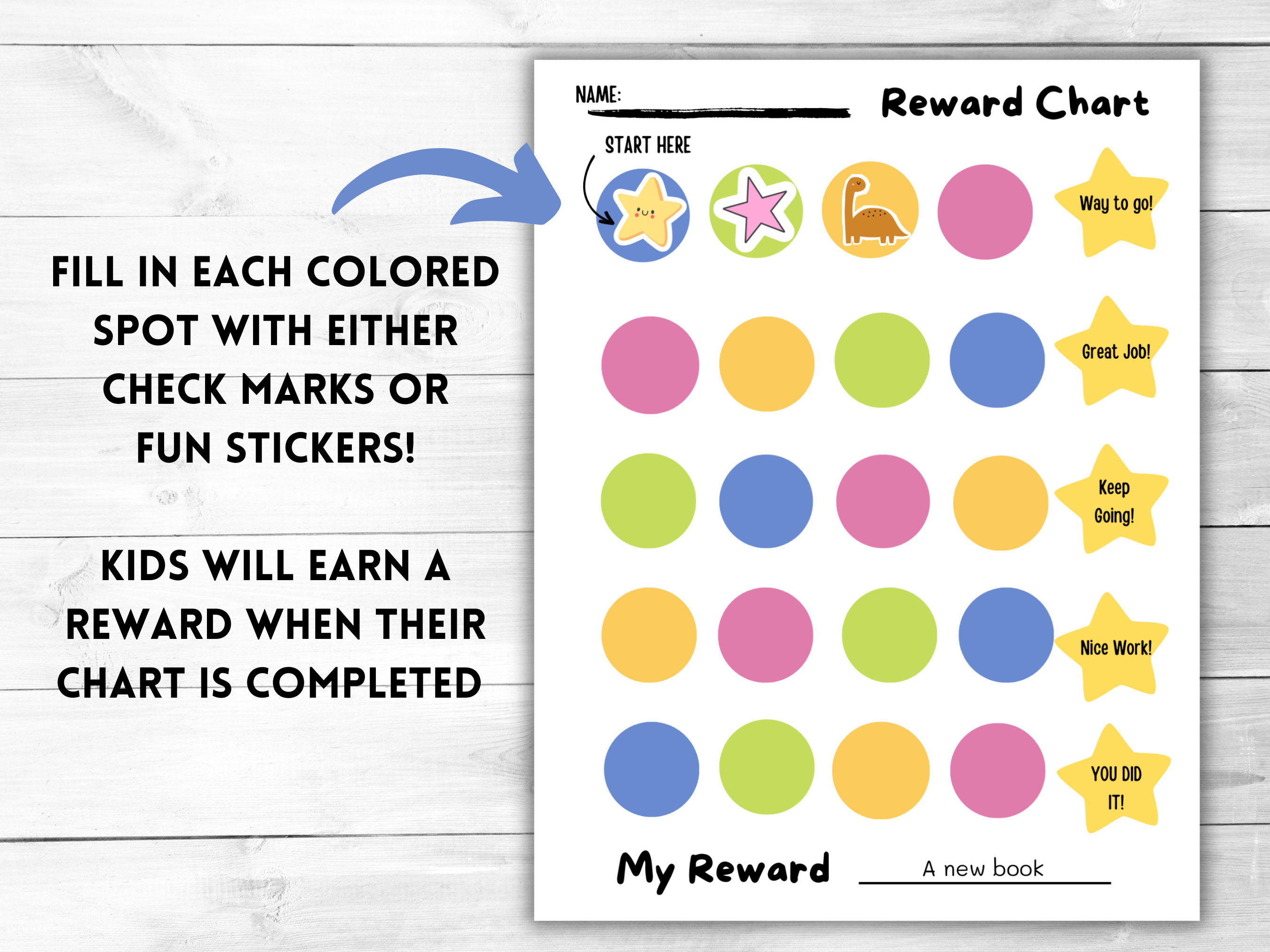 Daily Chore Chart Children Behavior Chart Toilet Train Reward Chart ...