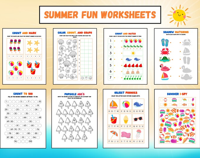 Summer Spot the Differences Activity - Etsy Canada