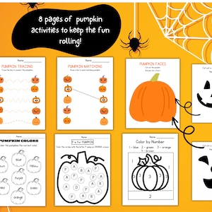 Pumpkin Activities | Preschool Learning Fall |kids Fall Activities ...