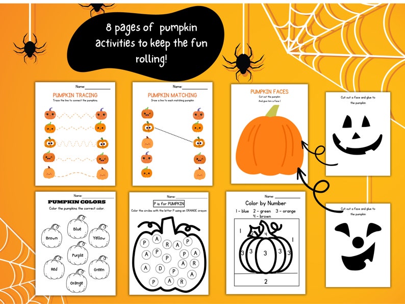 Pumpkin Activities | Preschool Learning Fall |kids Fall Activities ...