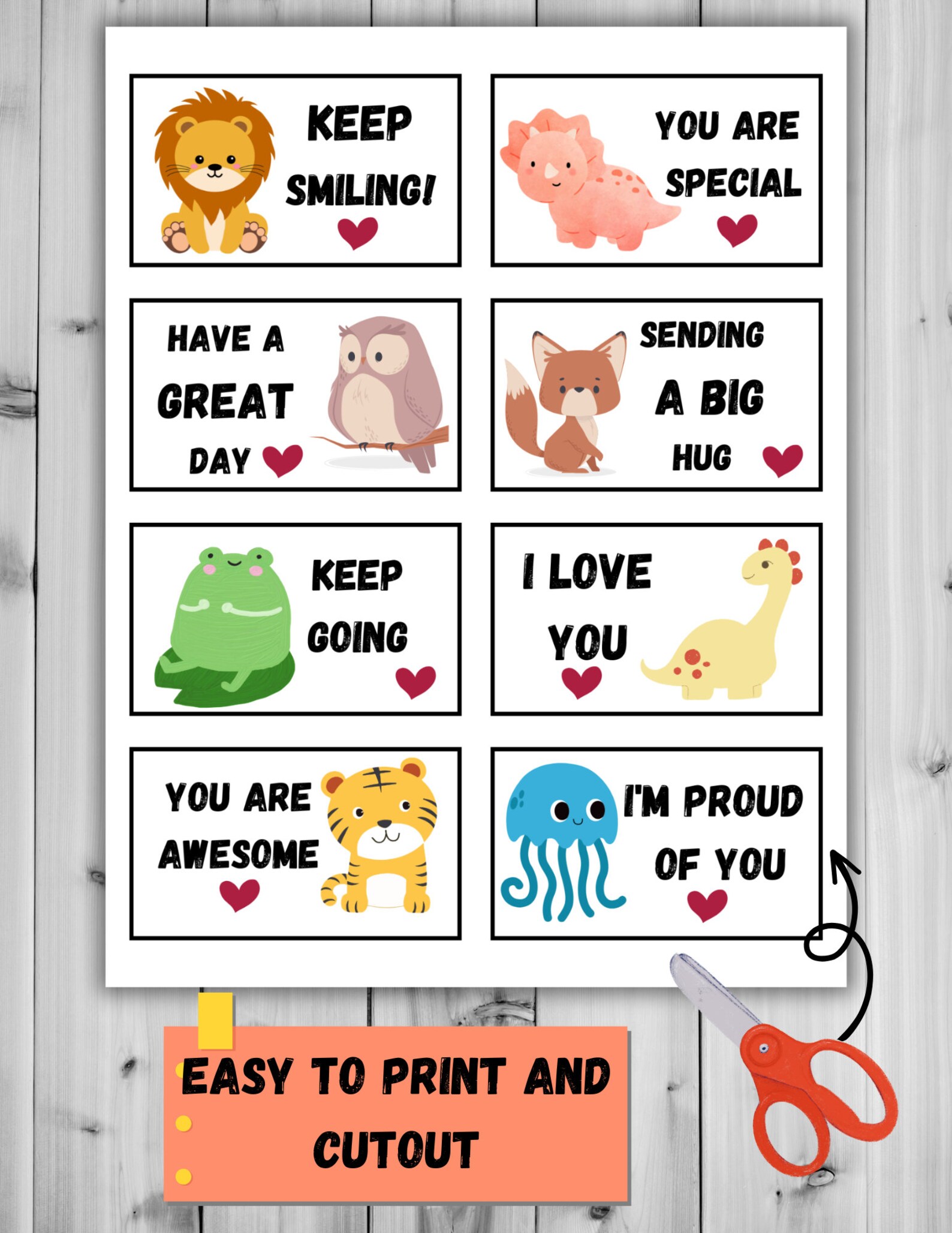 Lunch Box Notes| Positive Affirmations for Kids| Printable Lunch Box ...