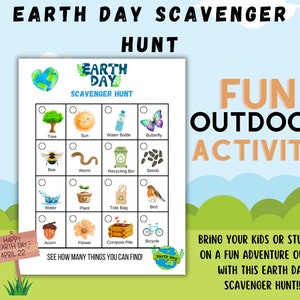 Earth Day Scavenger Hunt | Earth Day Activity for Kindergarten ...