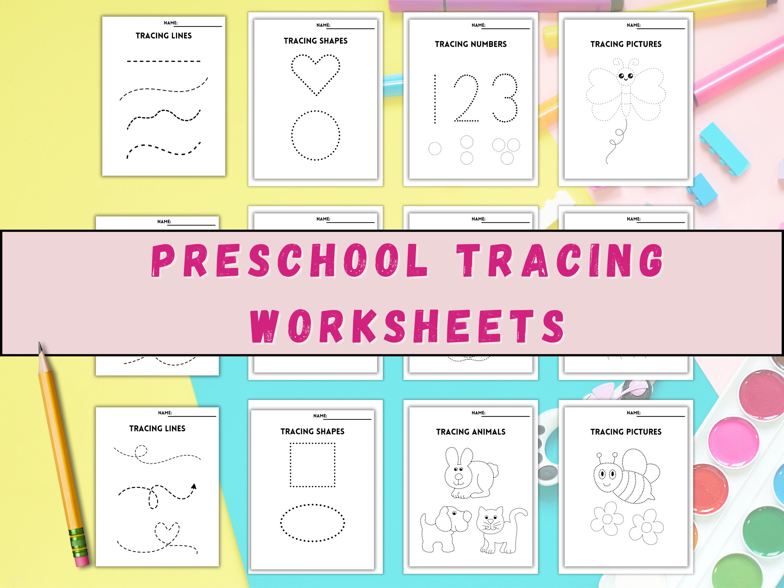 Preschool Tracing Worksheets | Prewriting Worksheets | Fine Motor ...