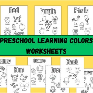 Preschool Learning Colors Worksheets | Pre-k Color Matching Activity ...