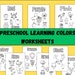 Preschool Learning Colors Worksheets | Pre-k Color Matching Activity ...