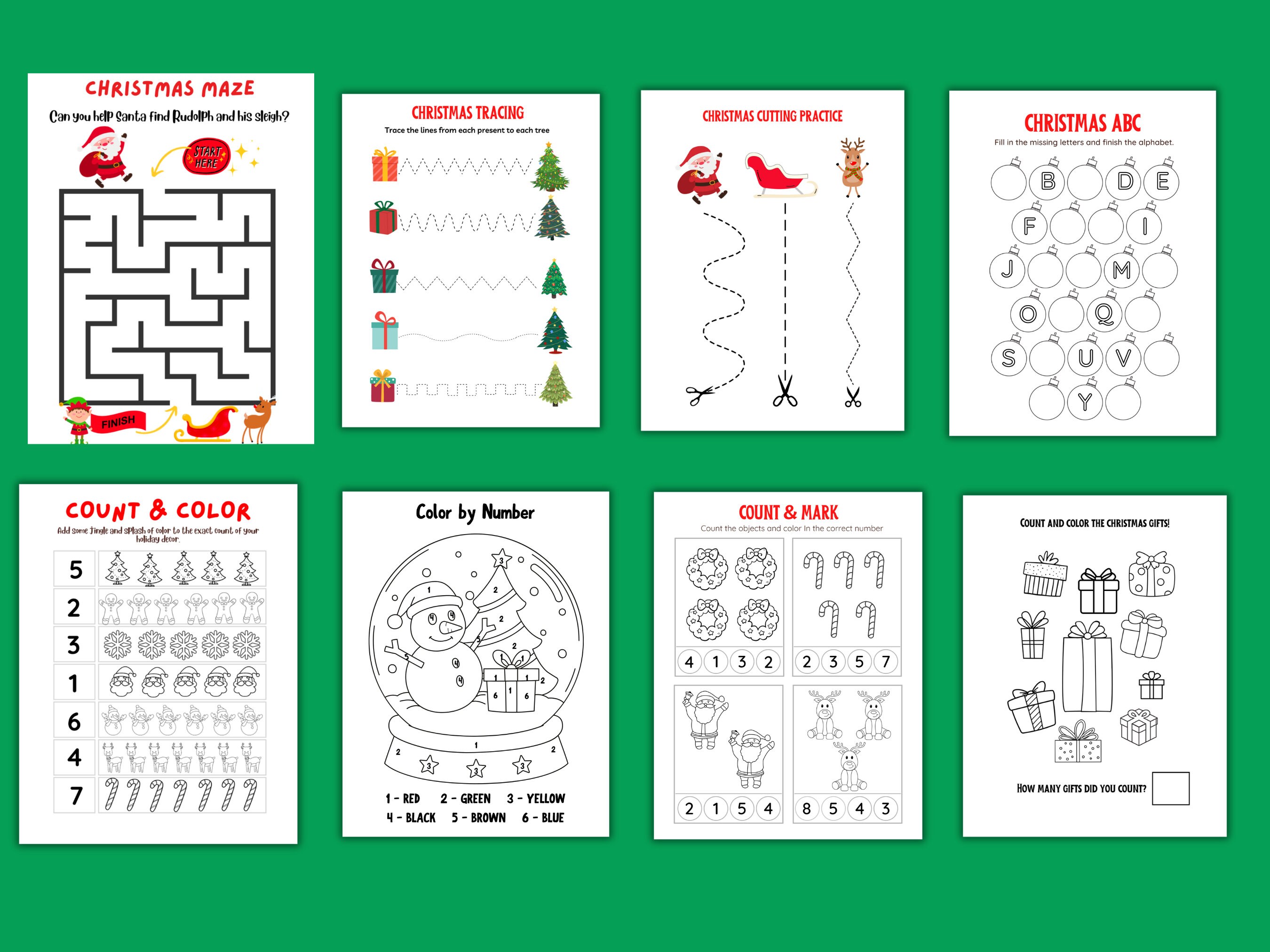 Preschool Christmas Activities christmas Preschool Packet Homeschool ...